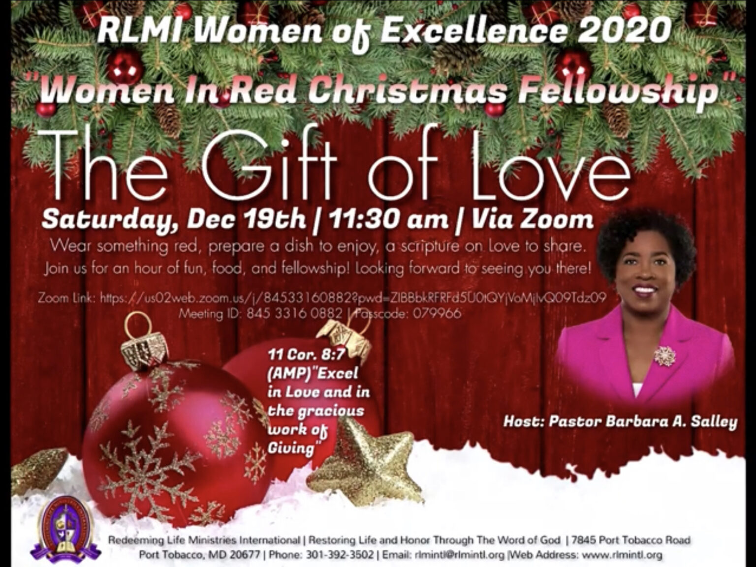 Women of Excellence Virtual Christmas Fellowship – Redeeming Life ...