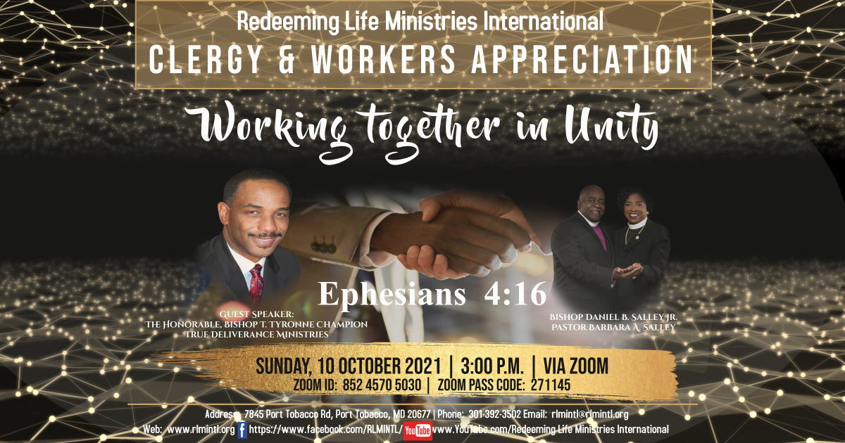 Clergy & Workers Appreciation – Redeeming Life Ministries International